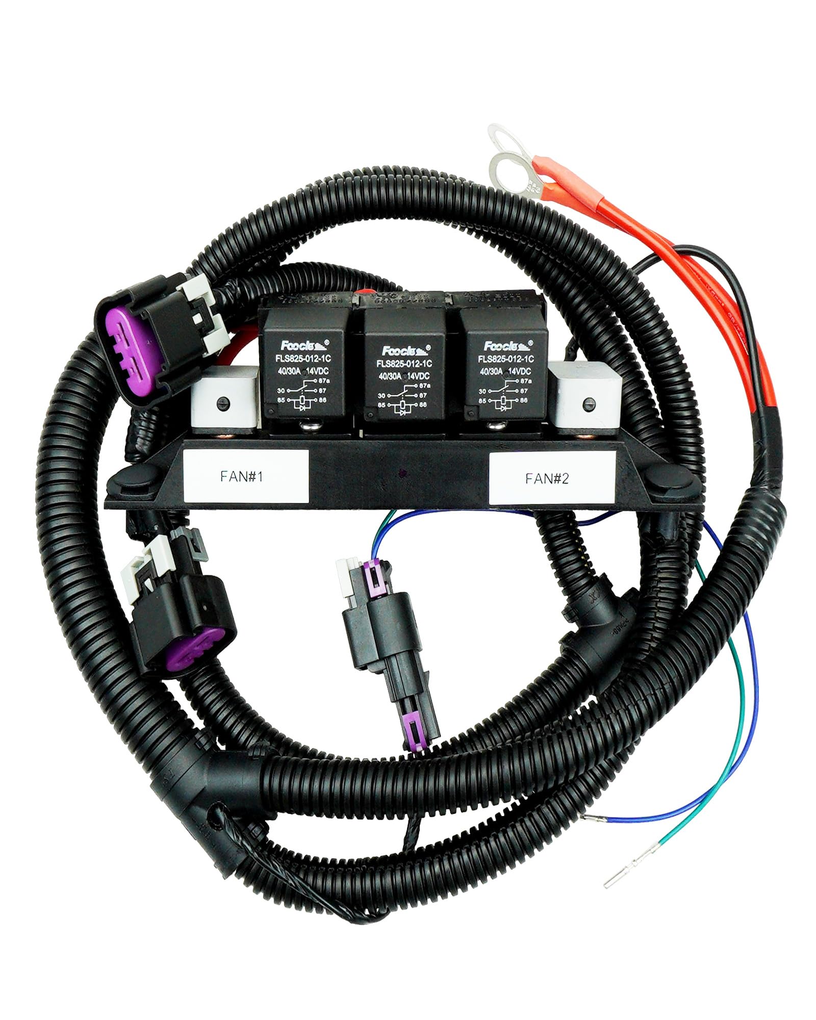 Amazon.com: BOQNZN Dual Speed Electric Fan Control Wiring Harness Kit ...