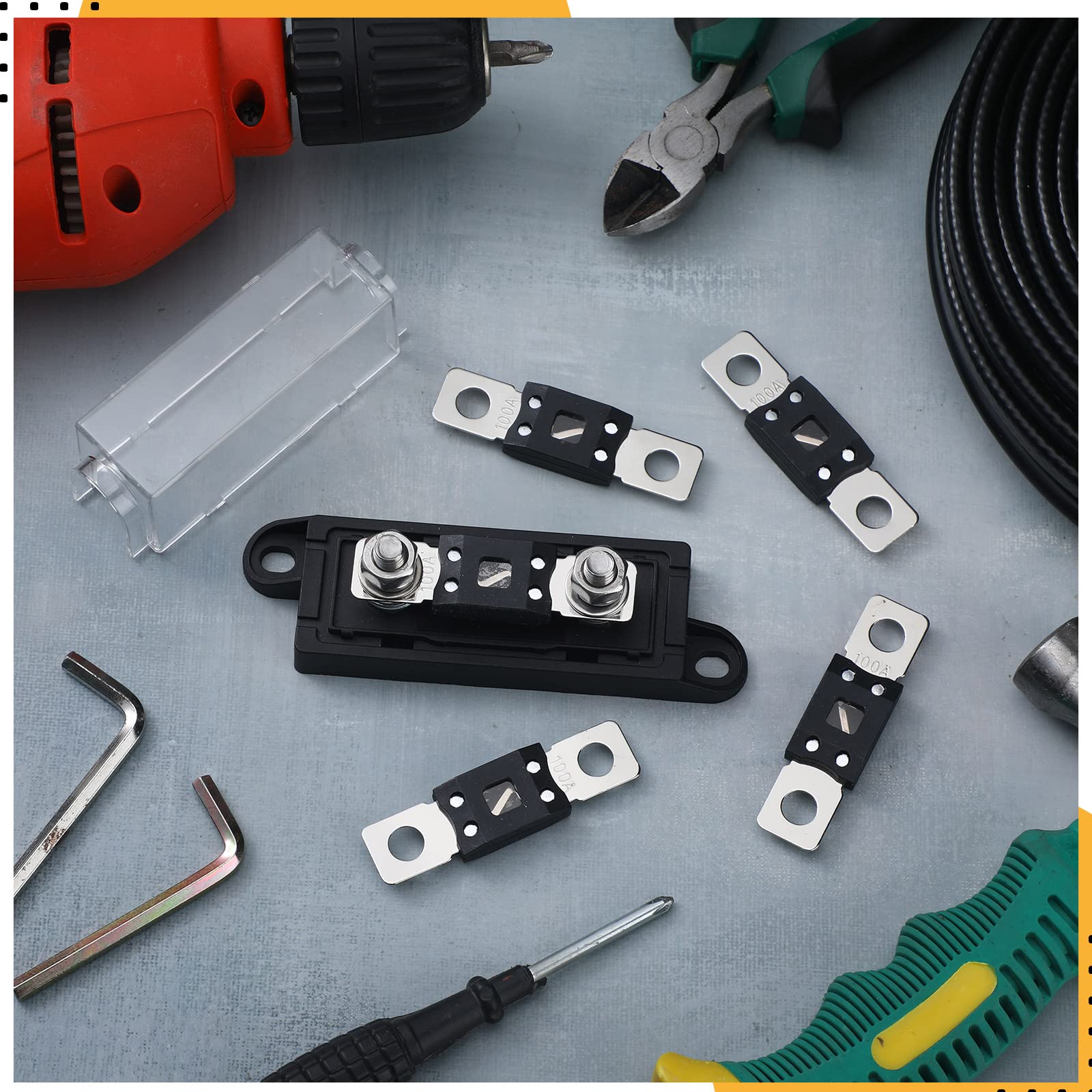 Snapklik.com : 5 Pack MEGA/AMG Fuse, Bolt Fuses 32V, High Current Bolt ...