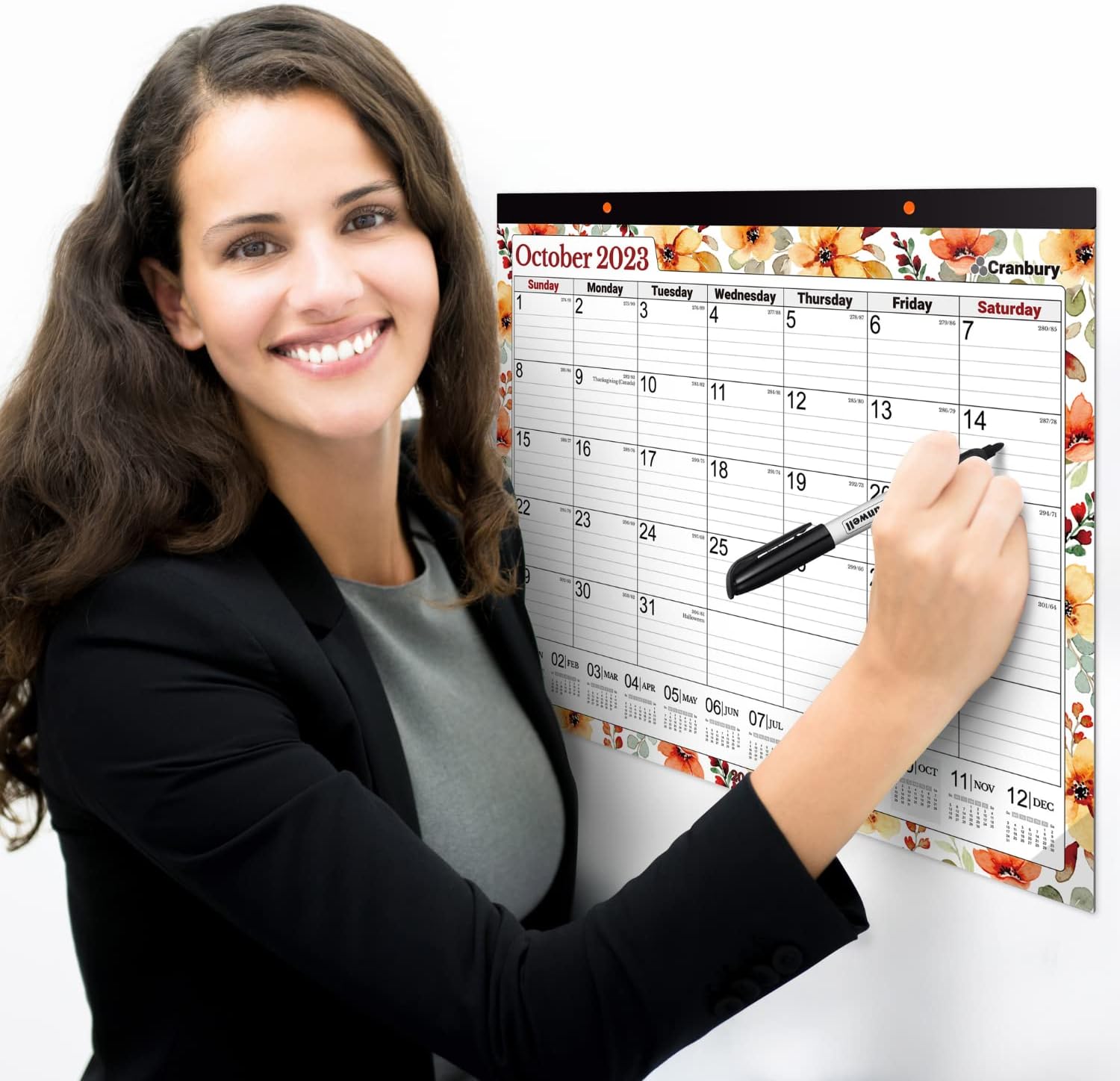 Buy CRANBURY Large Deskpad Calendar 2022-2023 - (Floral) 17x22, Use Now ...