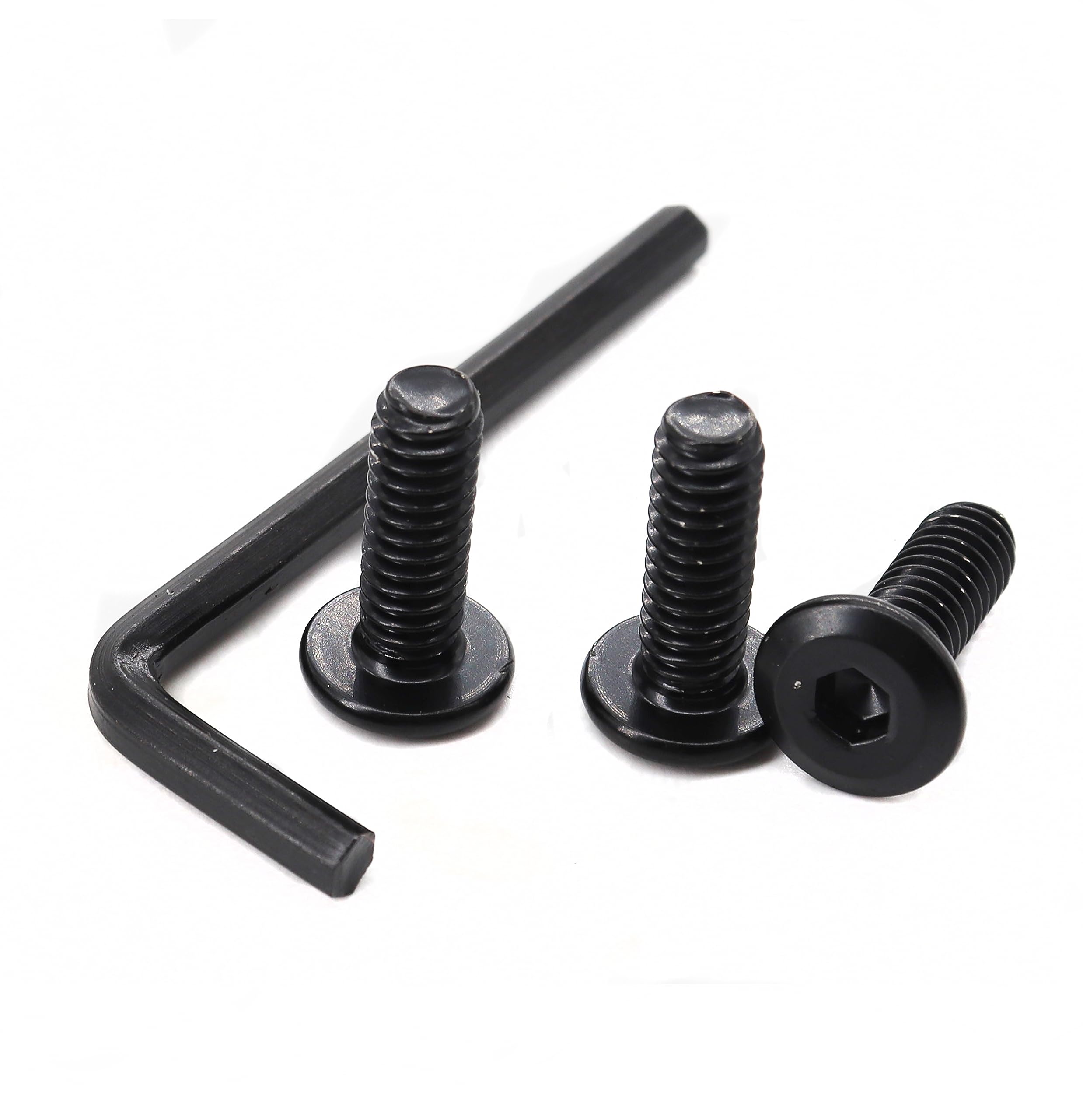 Snapklik.com : 20pcs 1/4"-20 X 5/8" Black Rivet Countersunk Socket Cap ...