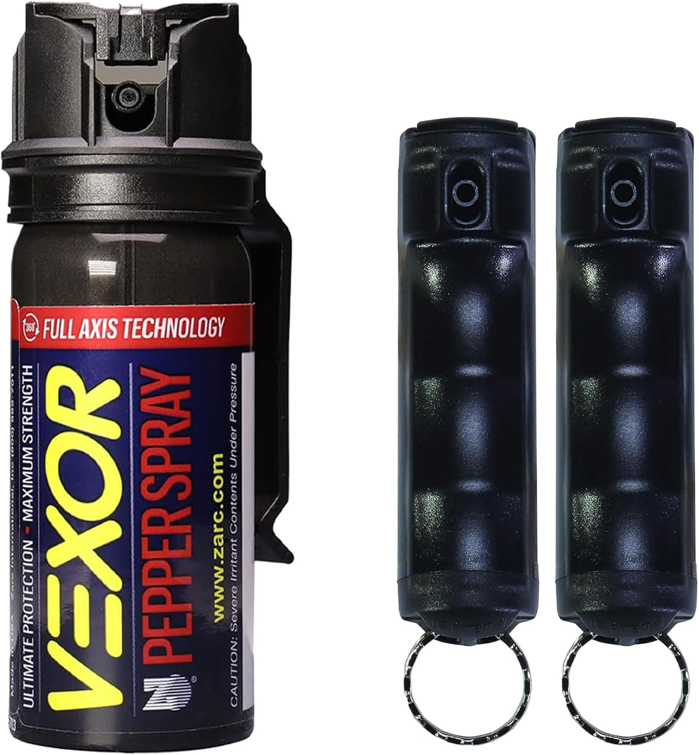 Amazon.com : Vexor Pepper Spray 3 Pack Bundle - Full Axis with Belt ...