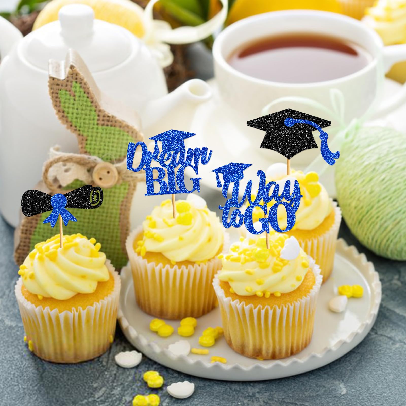 Snapklik.com : Graduation Cupcake Toppers 2024 Graduation Decorations ...