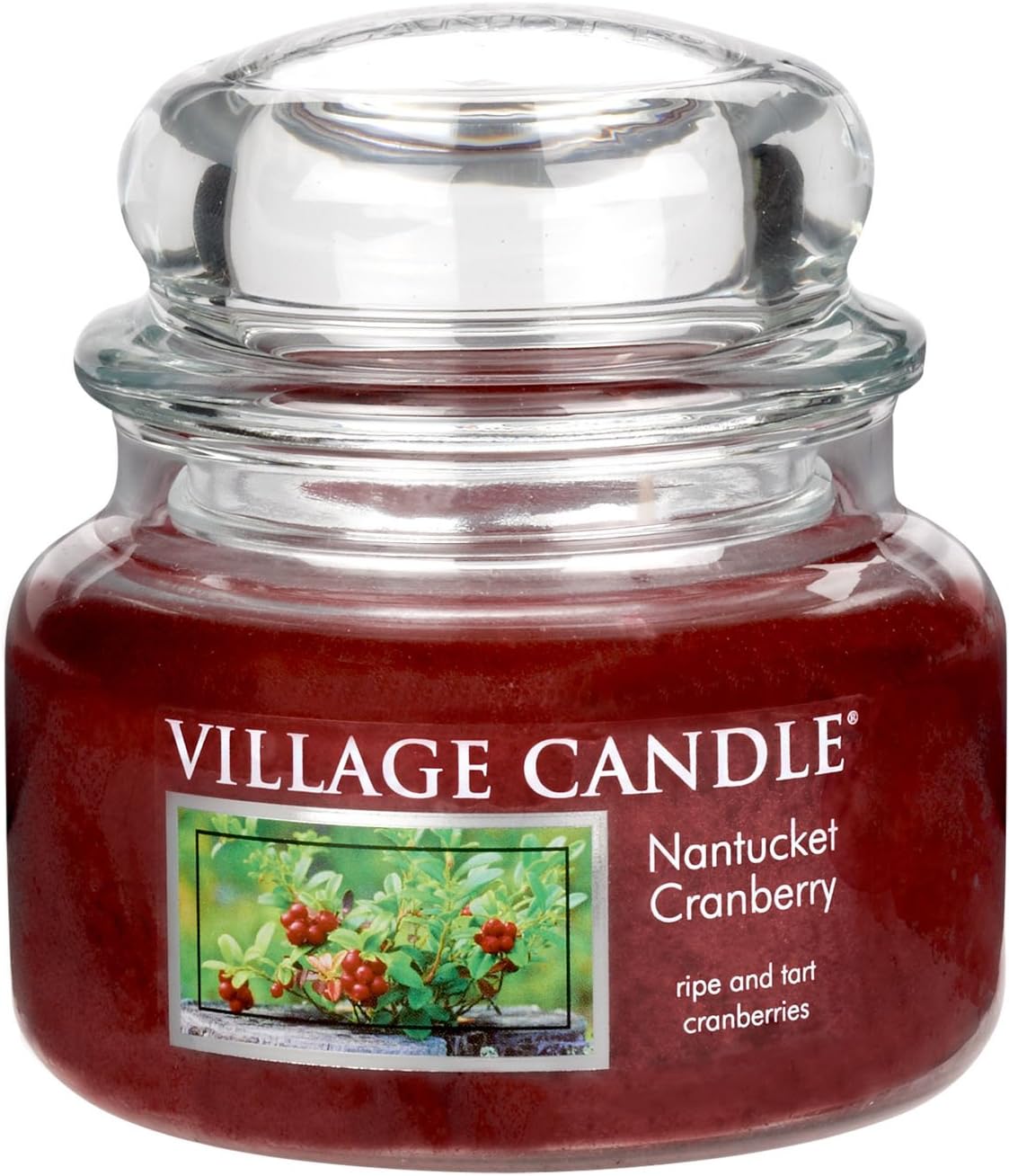 Amazon.com: Village Candle Nantucket Cranberry Glass Jar Scented Candle ...