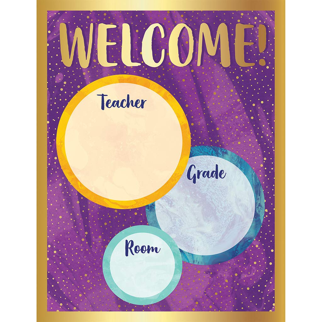 Carson Dellosa Galaxy 17" x 22" Welcome Sign for Classroom, Back to ...