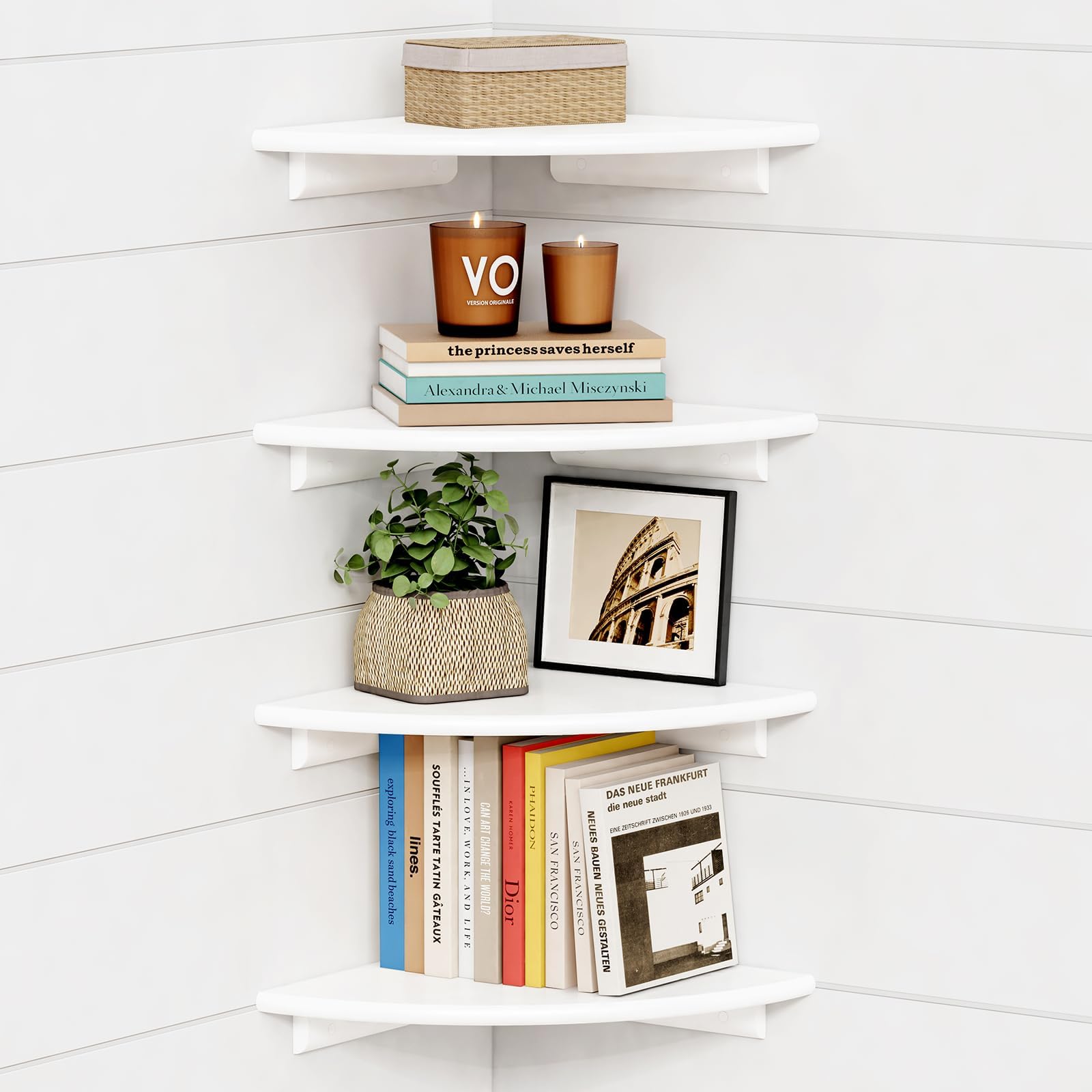 Amazon.com: shankala Corner Shelf,Corner Shelf Wall Mount,Wood Corner ...