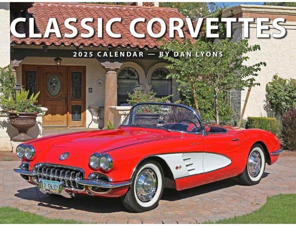 Amazon.com: Tide-Mark, Classic Corvettes 2025 Wall Calendar : Office ...