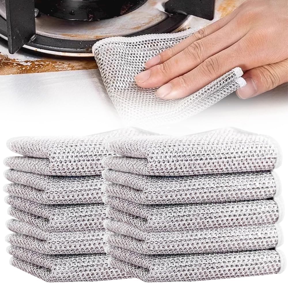 10 PCS Conjunto Combinado,Trapos de Alambre Multiusos,Esponja para ...