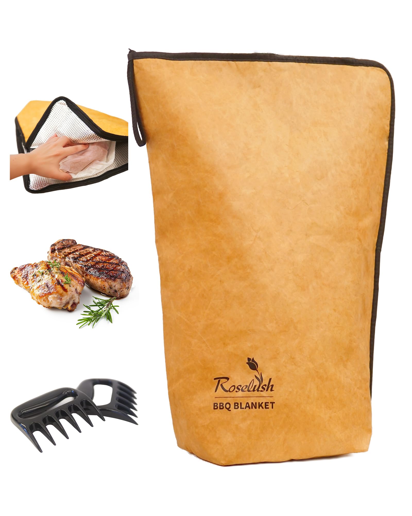 Amazon.com: Roselush BBQ Blanket for Resting Meat with 2Pcs Bear Claw ...