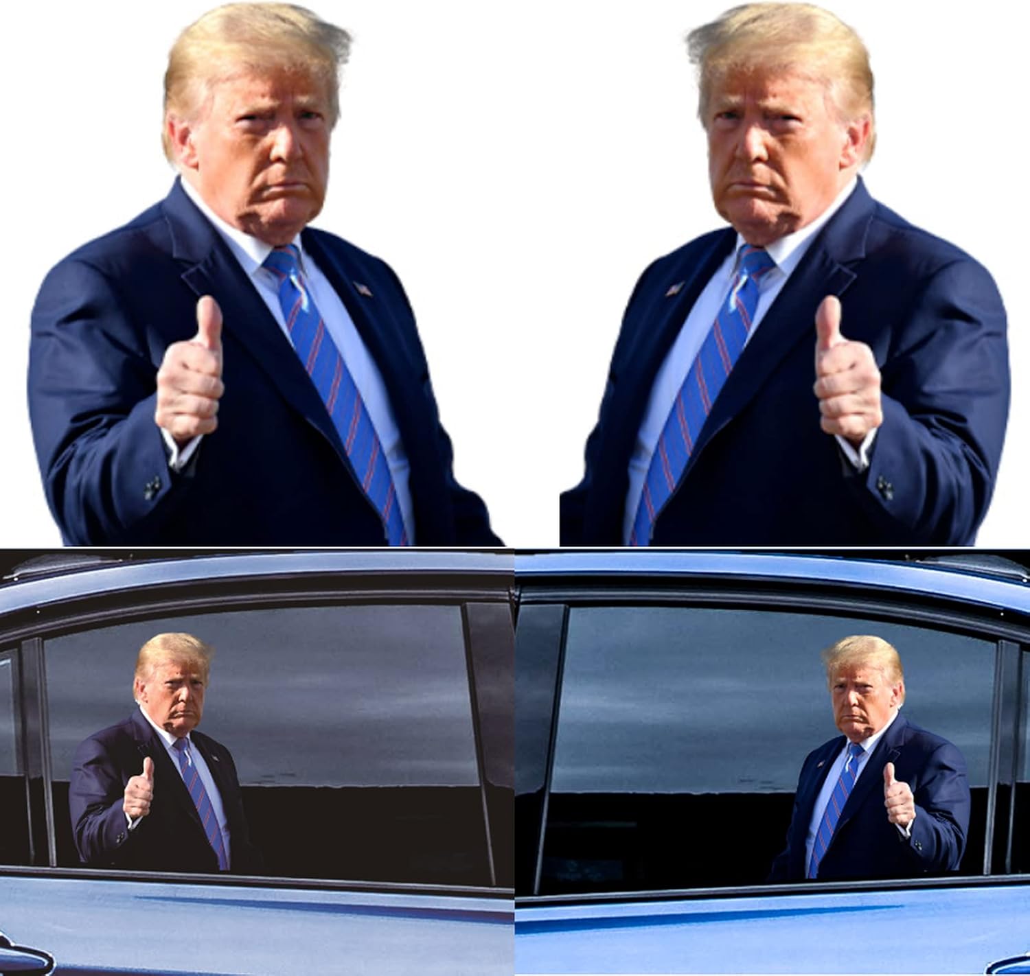 Amazon.com - WONDERVY 2PCS Trump Stickers: Car Window Stickers (Left ...