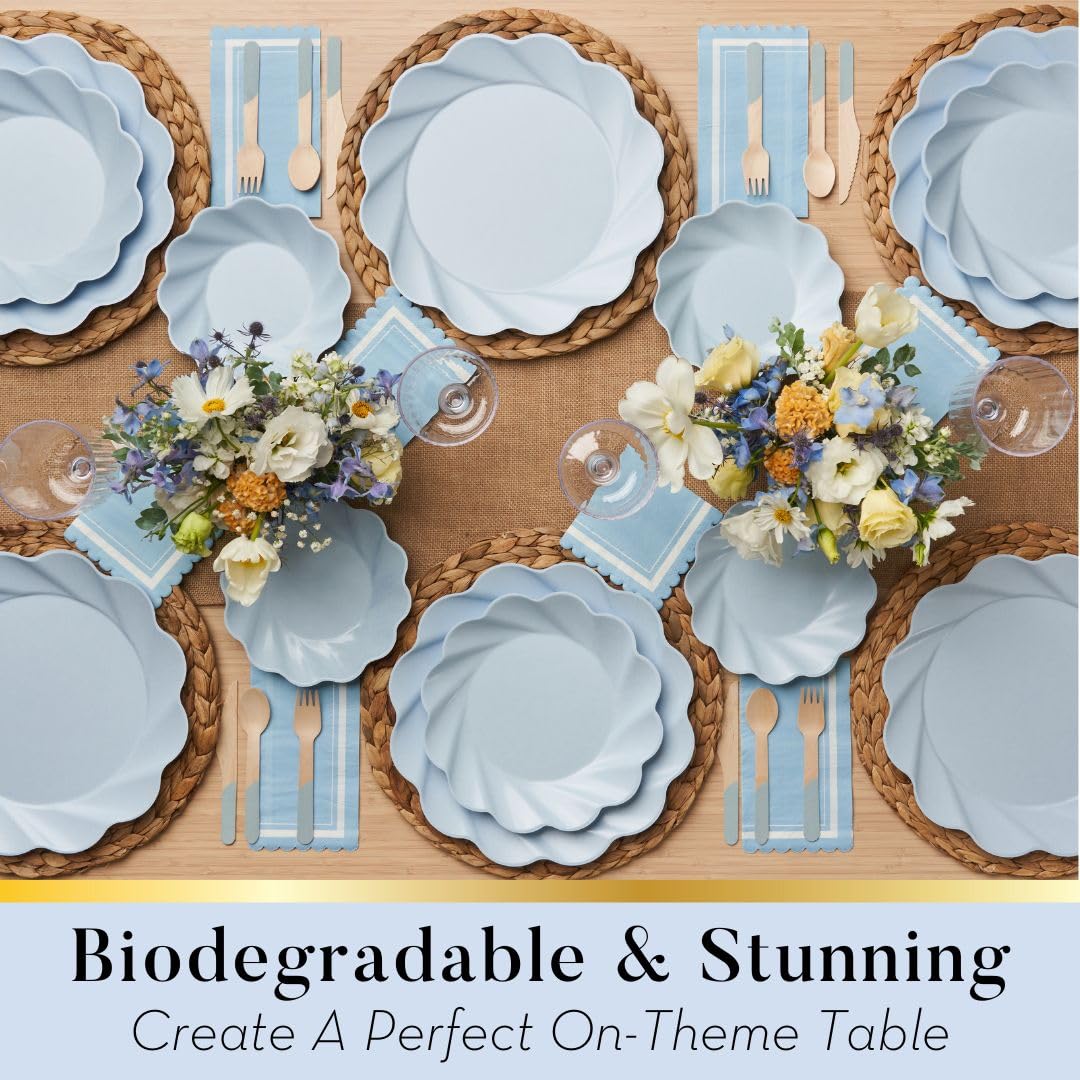 Snapklik.com : Eco-Friendly Compostable Party Plates - 24 Piece Set In ...