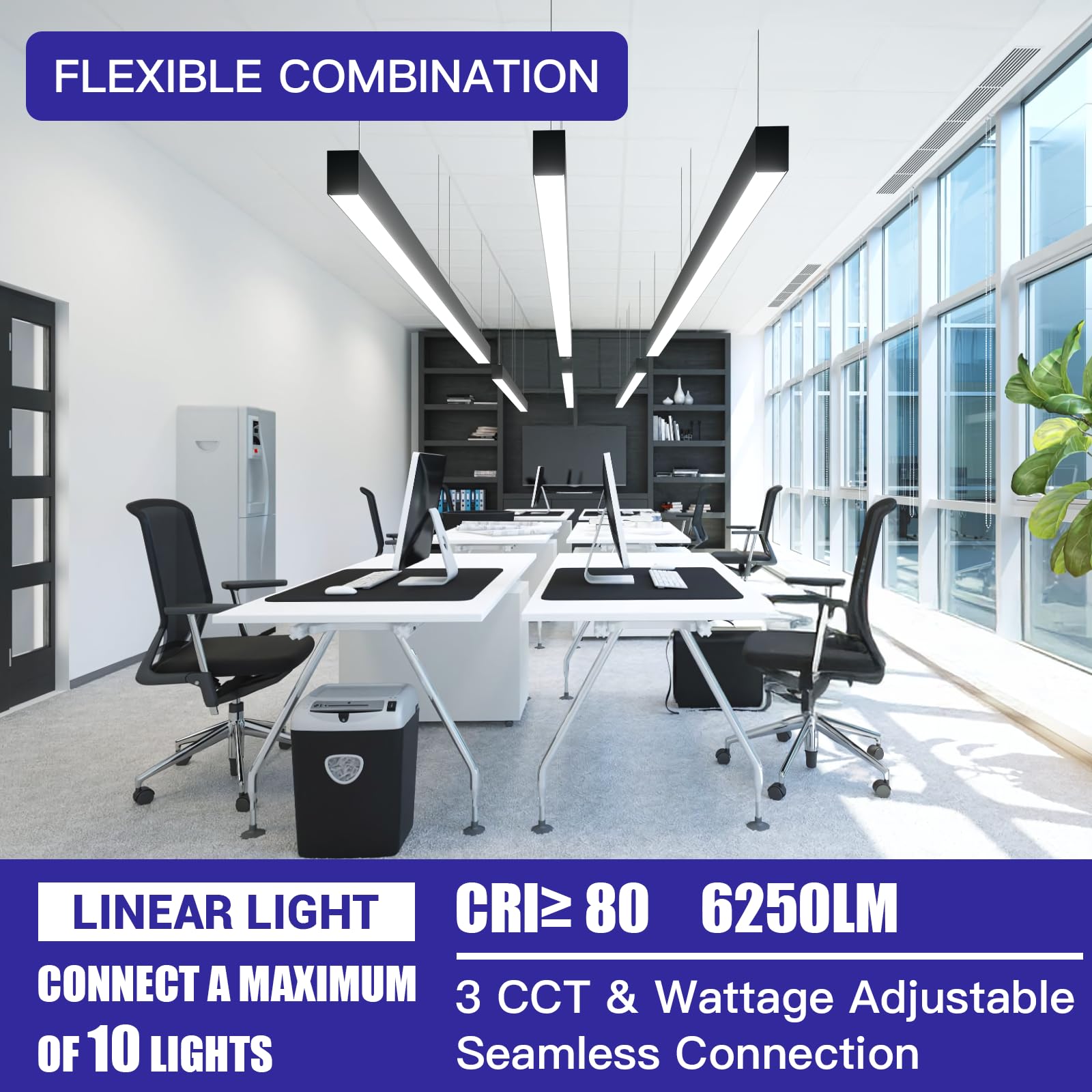 Snapklik.com : 4FT LED Linear Light, 30W/40W/50W 3CCT 3000K/4000K/5000K ...