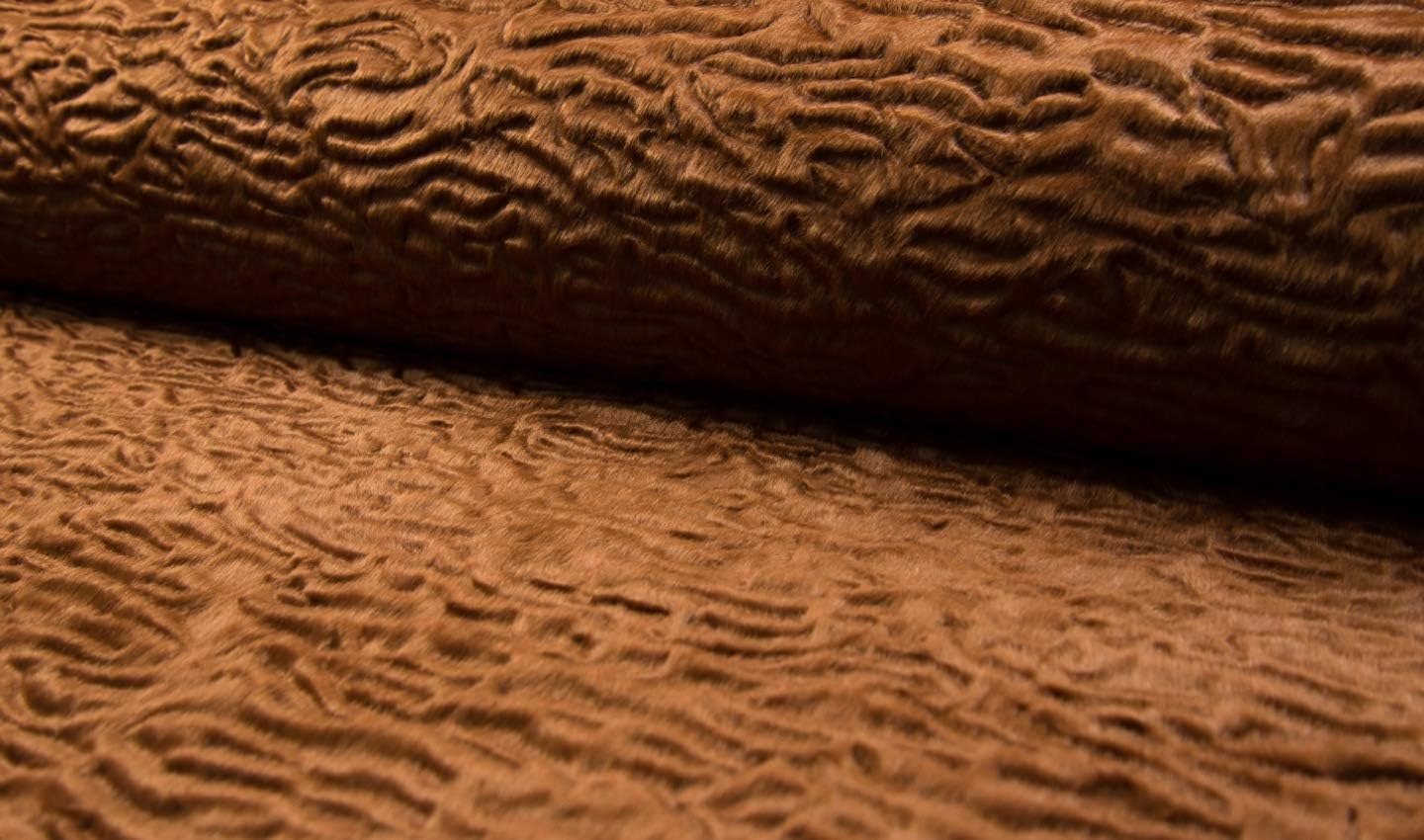 Fabrics-City 2M BRAUN EXKLUSIV PERSIANER Fell Stoff Fellimitat Luxus ...