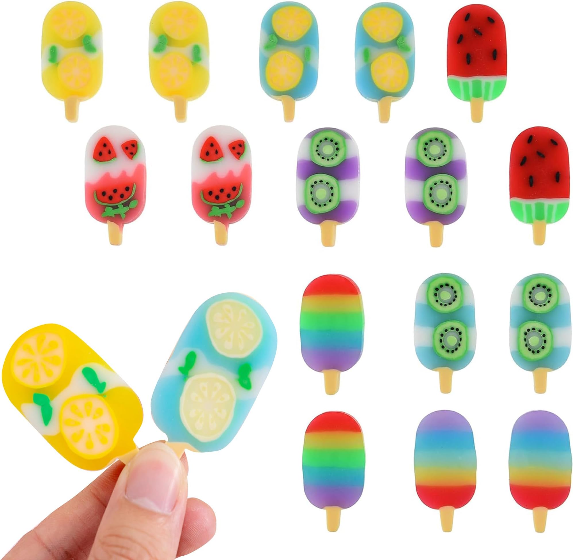 Amazon.com: JARENGO Fruit Ice Cream Erasers for Kids, 16 Pcs Mini ...