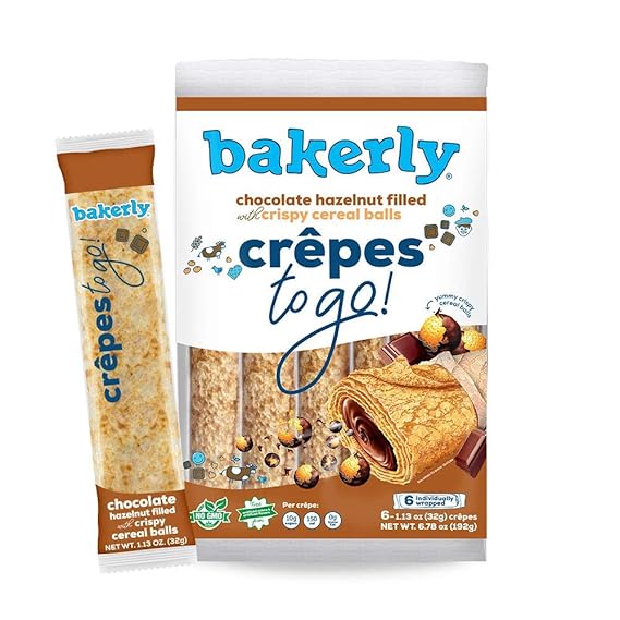 Amazon.com: bakerly Crunchy Chocolate Filled Crepes to go! Non GMO ...