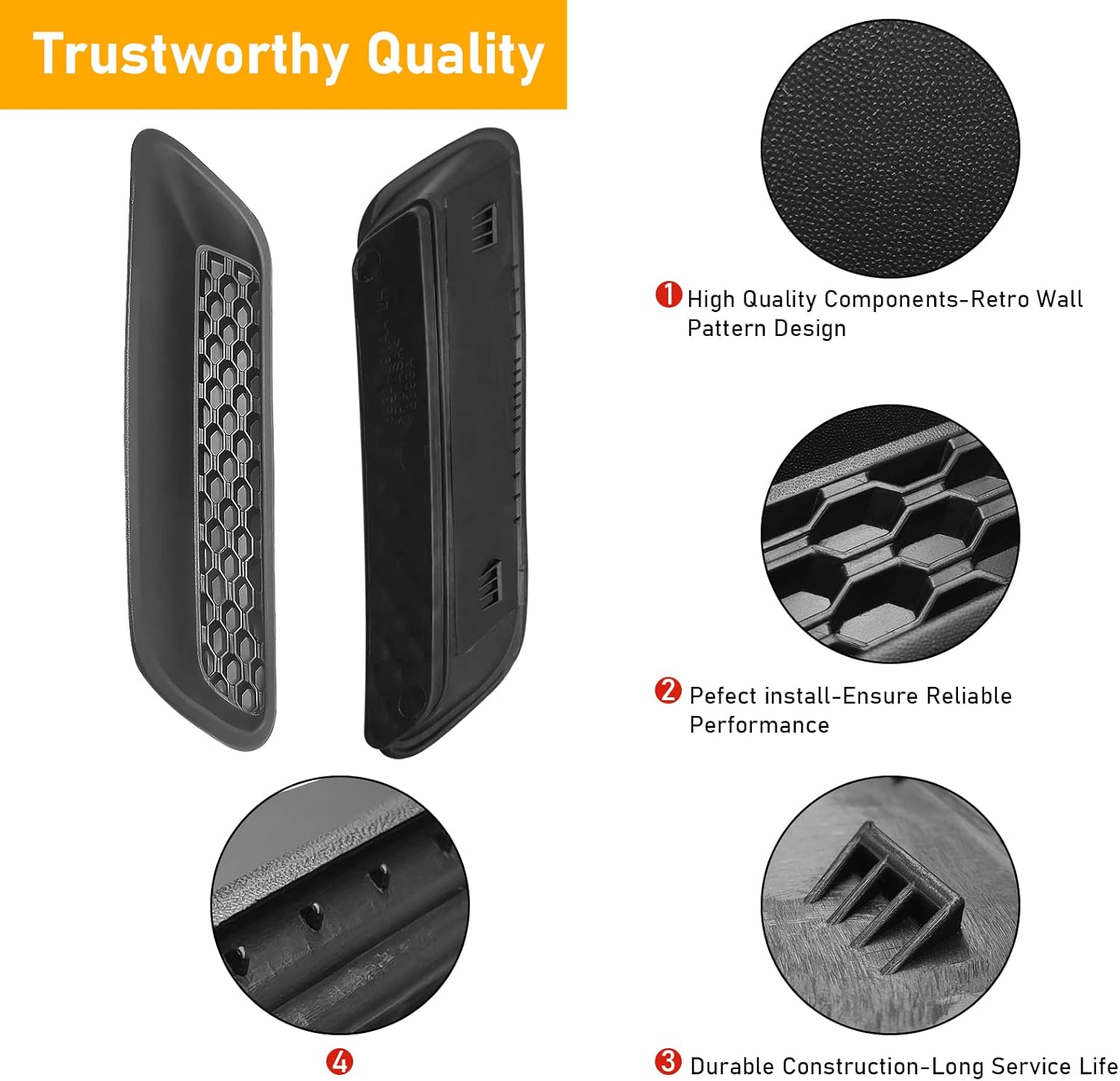 Buy Moonlinks Compatible with 2010-2019 Dodge Ram Hood Vent Bezels 1500 ...
