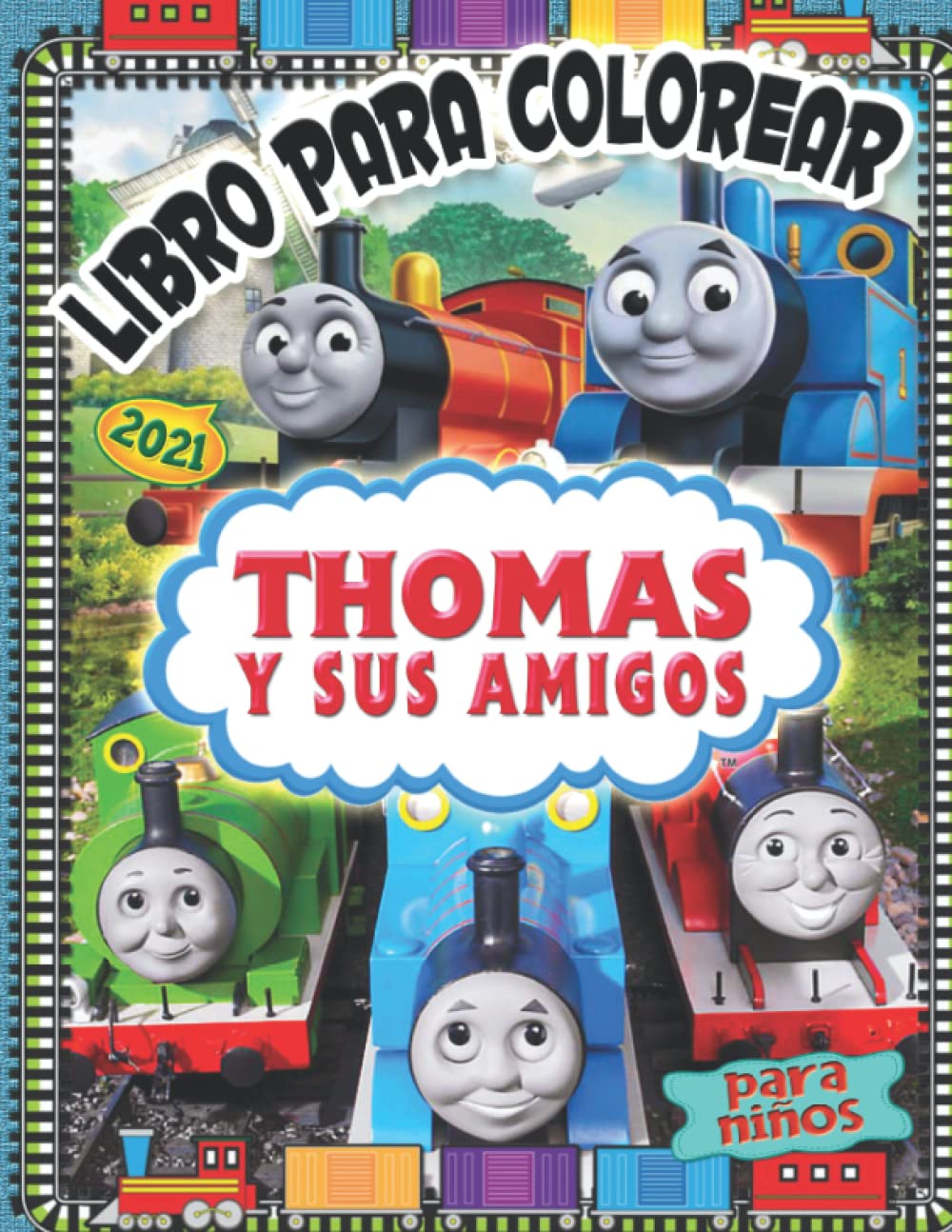 Thomas Y Sus Amigos Libro Para Colorear Jumbo Thomas Tren | Desertcart ...