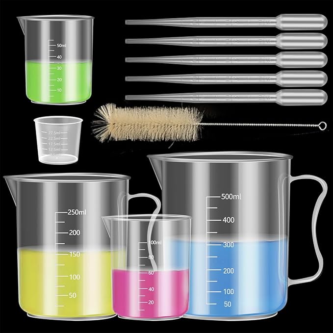 Amazon.com: Aeseusia 5PCS Plastic Graduated Beakers Set with Handle ...