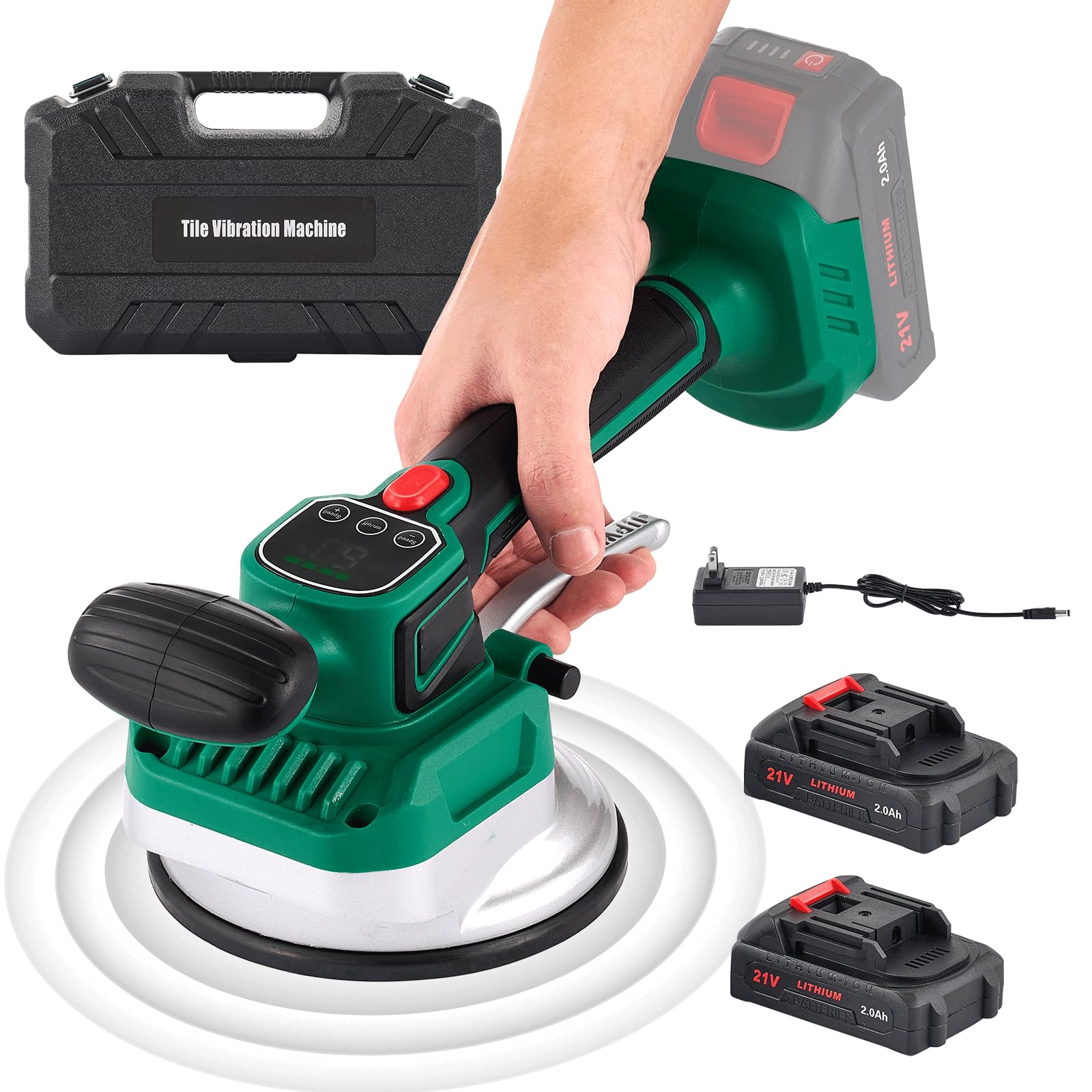 Tile Vibration Tool, Max.18000r/Min Cordless Tile Vibration Leveling ...