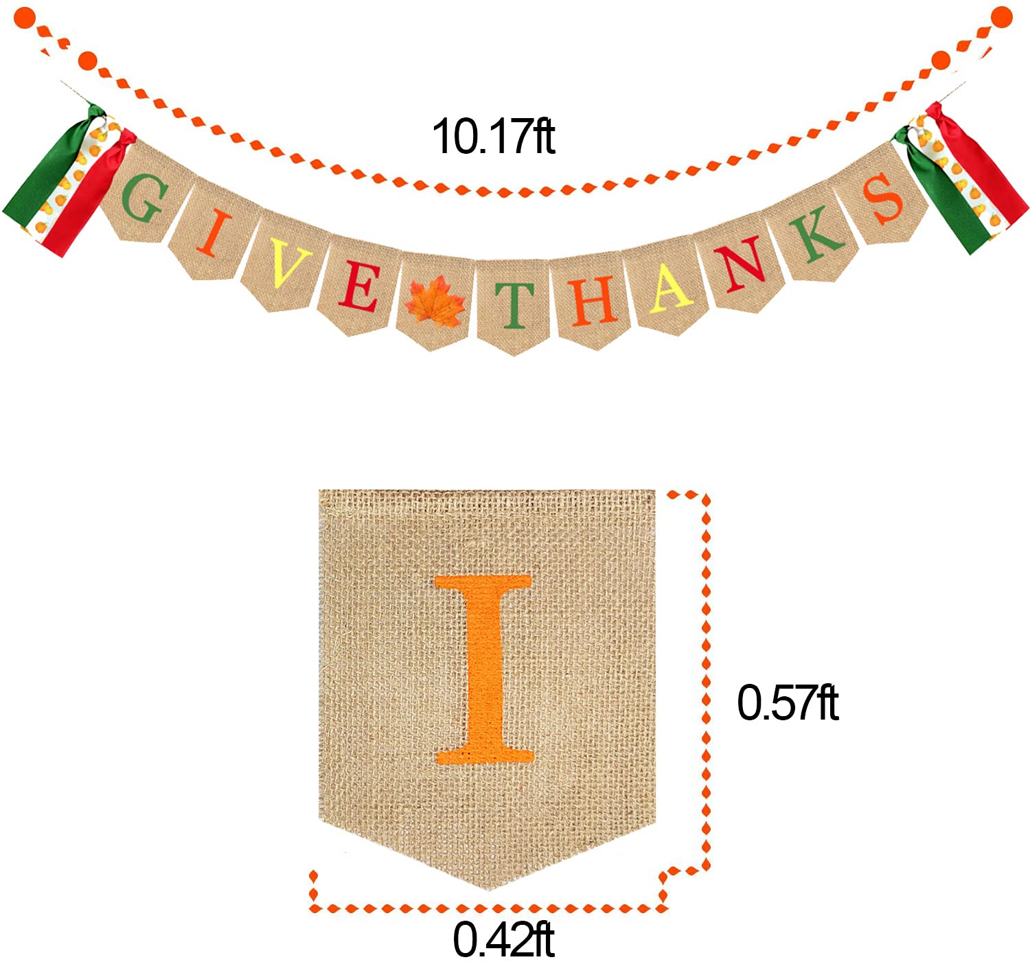 Give Thanks Burlap Banner