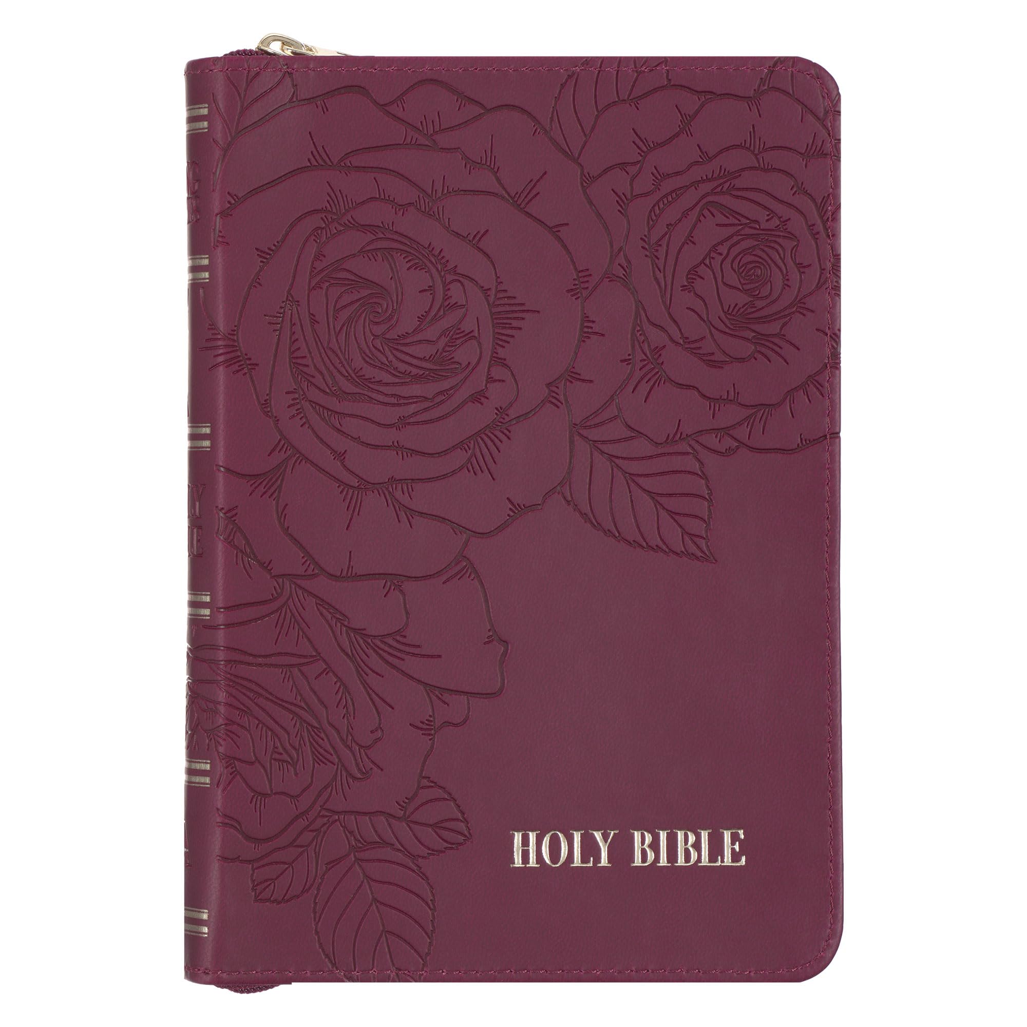KJV Holy Bible, Compact Vegan Leather Red Letter Edition - Ribbon ...
