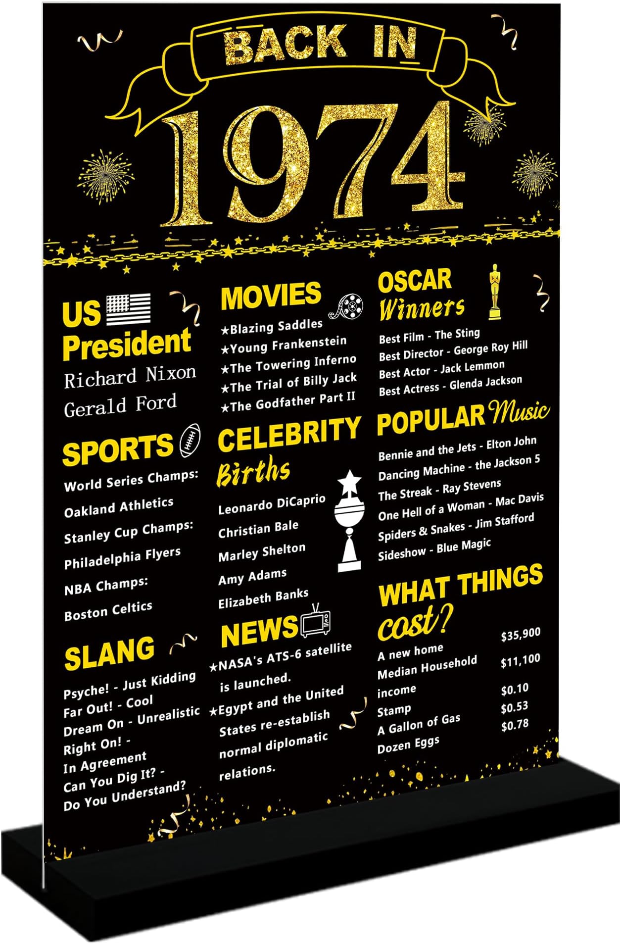 Amazon.com: JUYRLE 50th Birthday Decorations for Women Men- Vintage ...