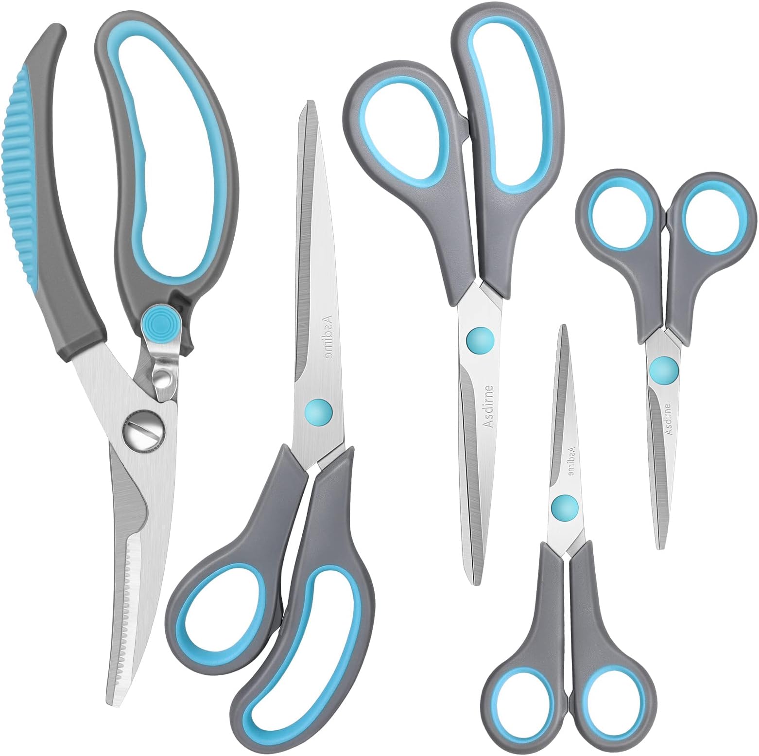 Amazon.com: HGB Schmidt Bros 5 - Piece Soft Grip Stainless Steel Shears ...