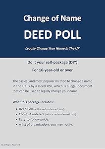 Change of Name Deed Poll - UK | Latest Edition | Comprehensive Guide ...