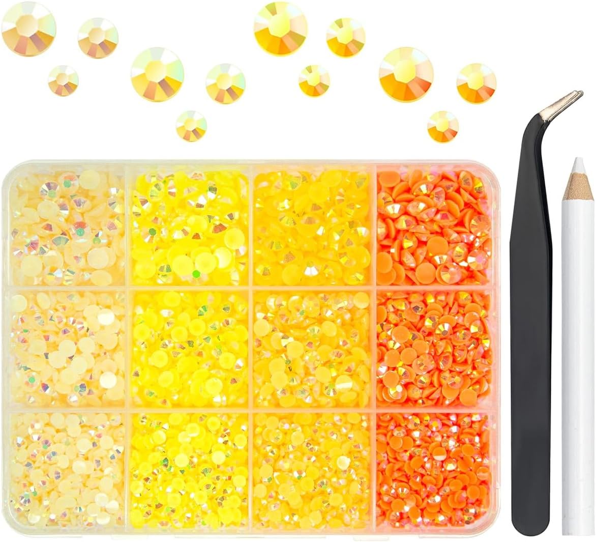 Amazon.com: qiipii Purple Jelly Resin Rhinestones Bulk 3mm 4mm 5mm ...