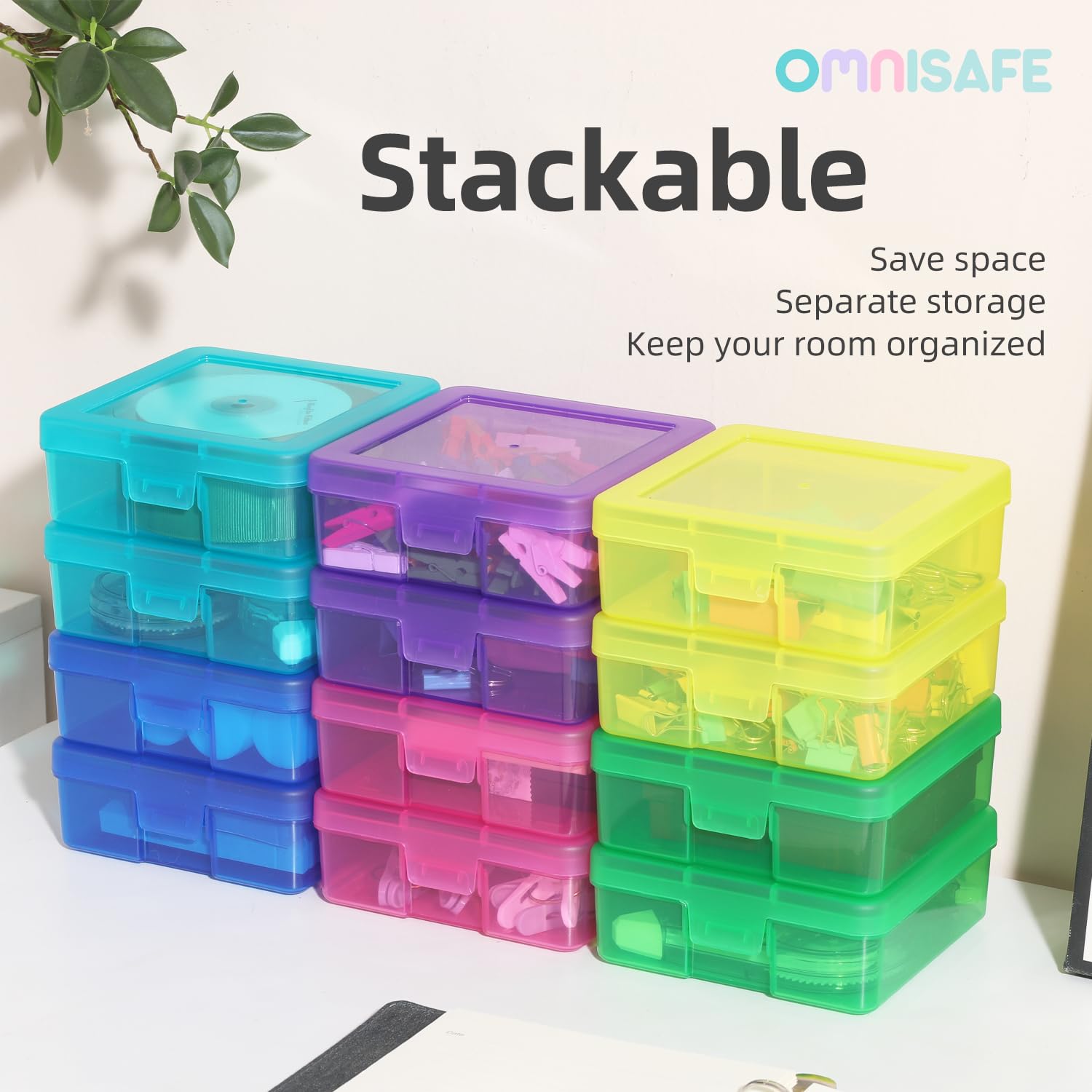 Snapklik.com : OMNISAFE 12 Pack Small Colored Plastic Hobby Art Craft ...