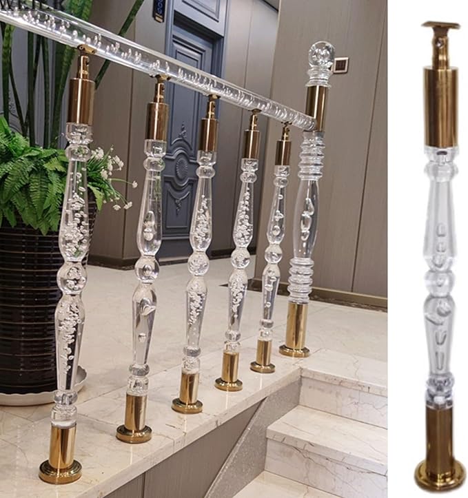 Amazon.com: Clear Acrylic Baluster Spindle for Stairway, Modern Indoor ...