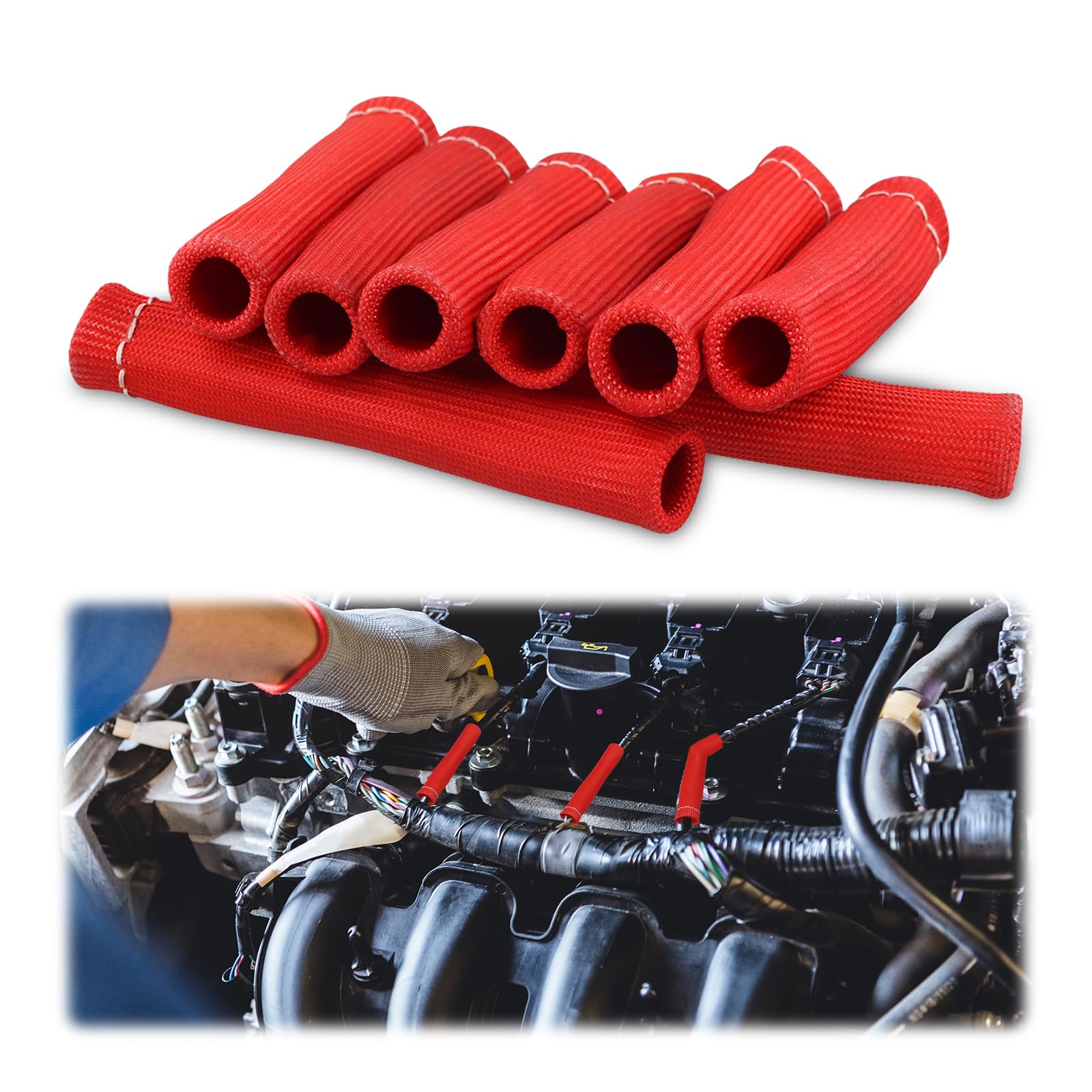 Amazon.com: 8pcs Spark Plug Wire Heat Shields, 5.51 Inch Spark Plug ...