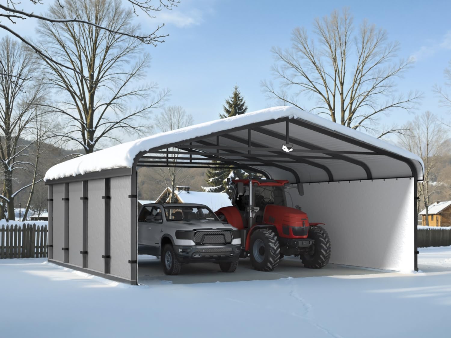 Amazon.com: Metal Carport,Car Ports 20x20 Heavy Duty Metal for Snow,Car ...