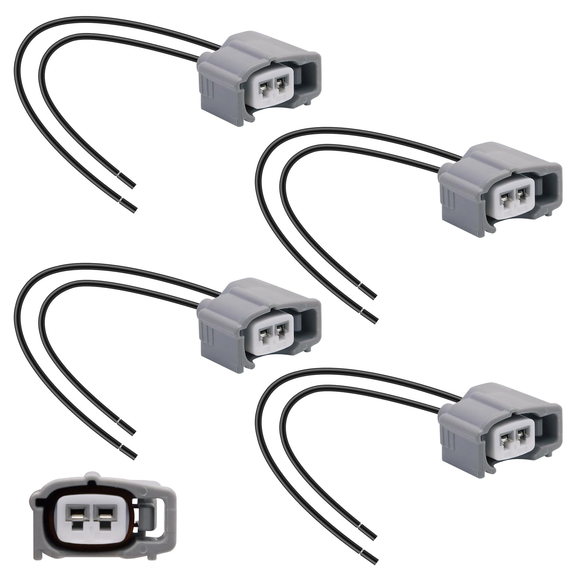 Amazon.com: JA&MIU Fuel Injector Connectors with Pigtail Wiring Harness ...