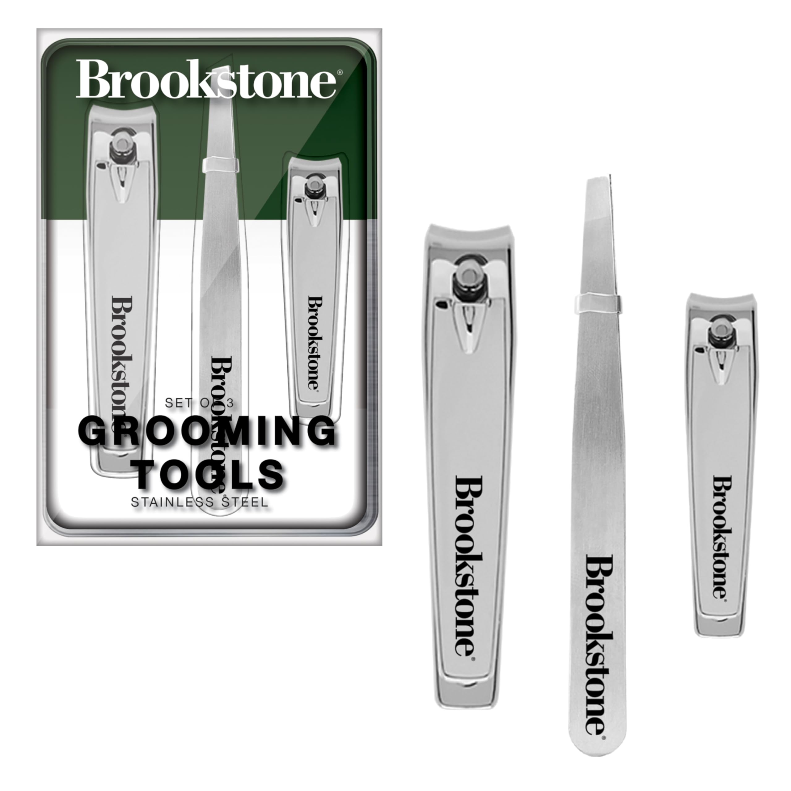 Amazon.com : Brookstone Nail Clippers Set - Premium Stainless Steel ...