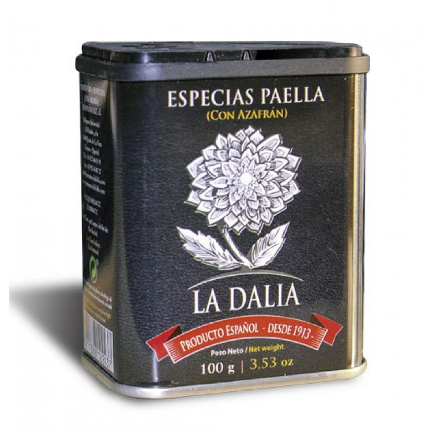 Paella Seasoning Mix I Tin with Dispenser (+150 servings) Premium Blend ...