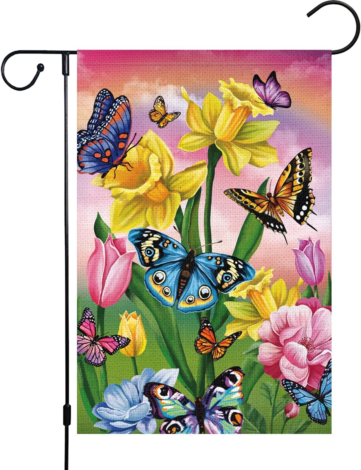 Amazon.com : Gormcore Colorful Drawing with Butterflies and Flowers ...