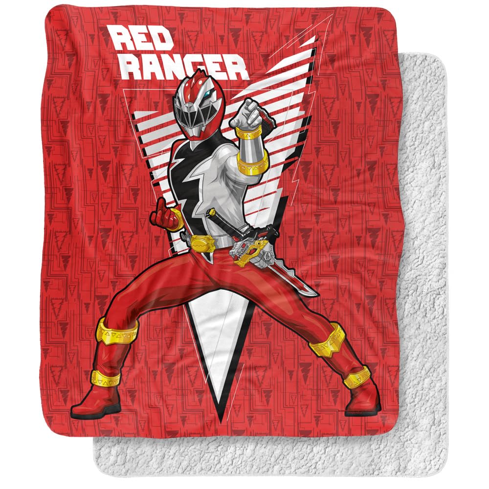 Amazon.com: Power Rangers: Dino Fury Blanket, 50"x60" Red Ranger ...