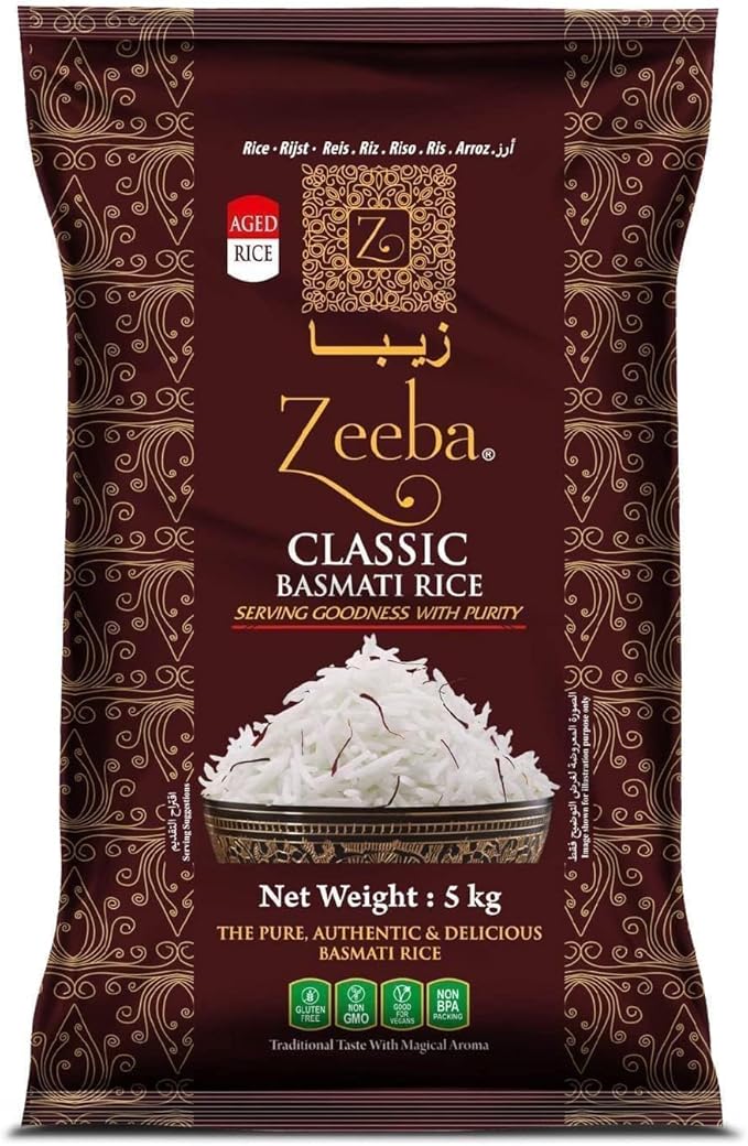 Zeeba Classic Basmati Rice 5kg : Amazon.ae: Grocery