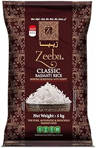 Zeeba Classic Basmati Rice 5kg : Amazon.ae: Grocery
