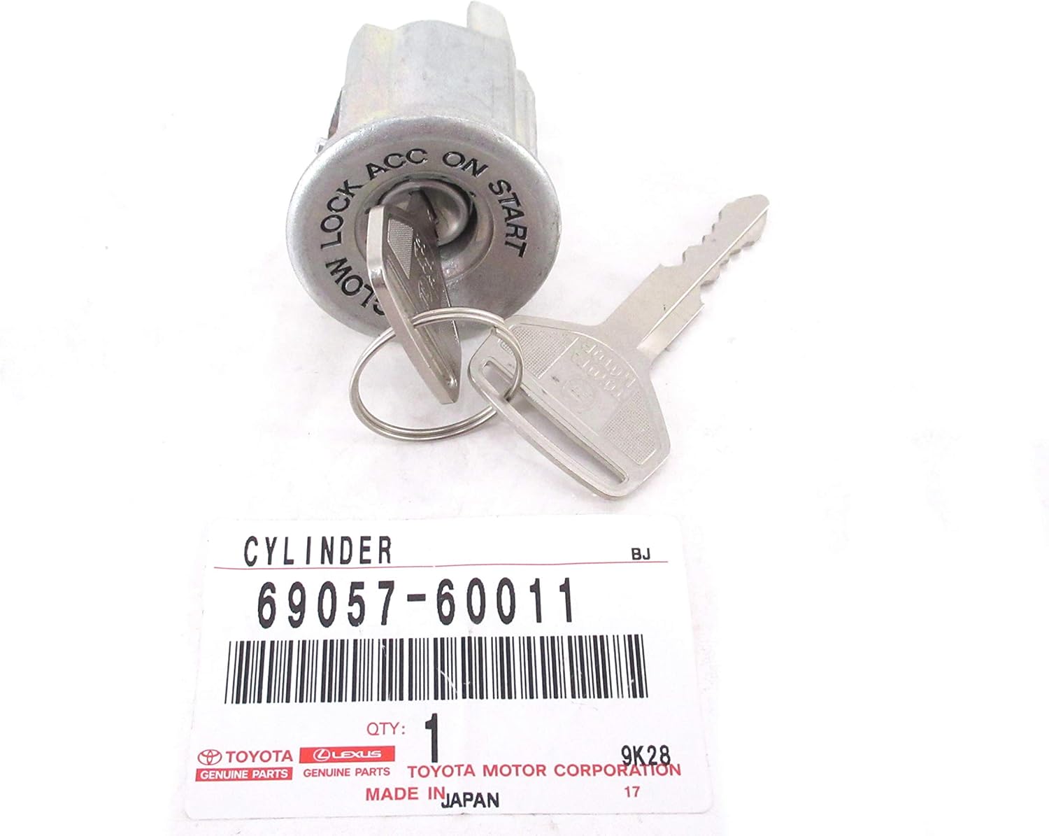 Amazon.com: Toyota Genuine Parts - Cylinder & Key Set I (69057-60011 ...