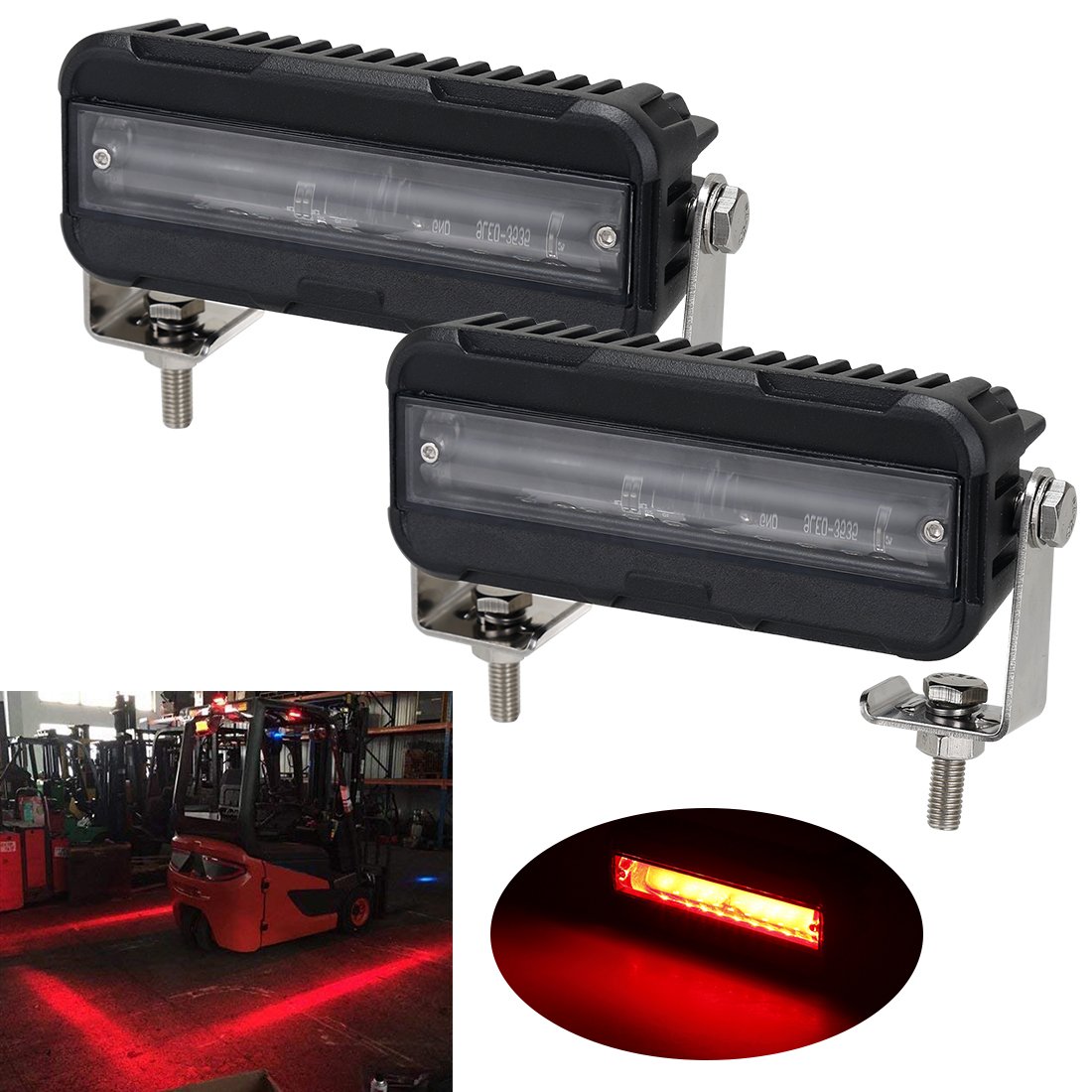 Buy Forklift Safety Light Cree Led Red Zone Danger Zone Warning Light ...
