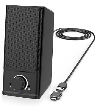 Amazon.com: LENRUE A4 Solo Computer Speakers for Desktop, Laptop,PC ...
