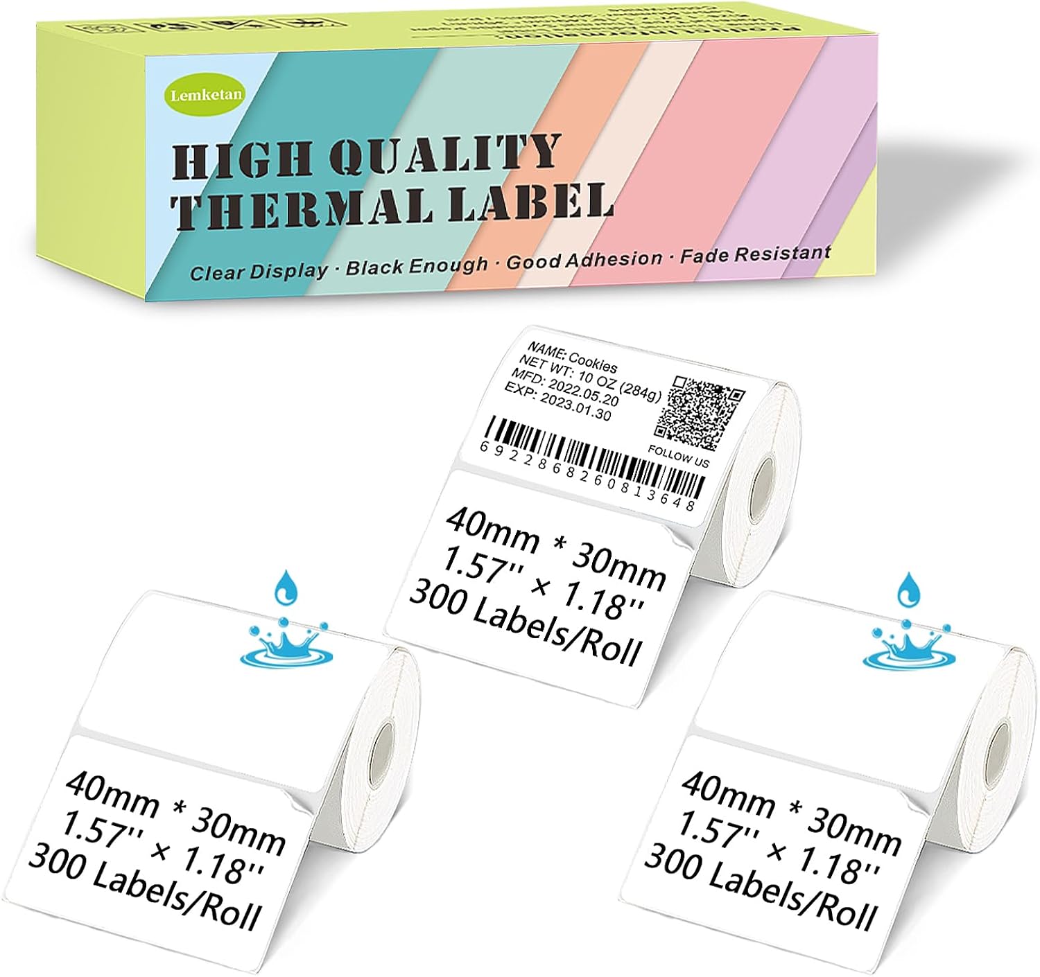 Amazon.com : M110, T50M Pro 40mm x 30mm Thermal Labels, 1.57''x1.18 ...