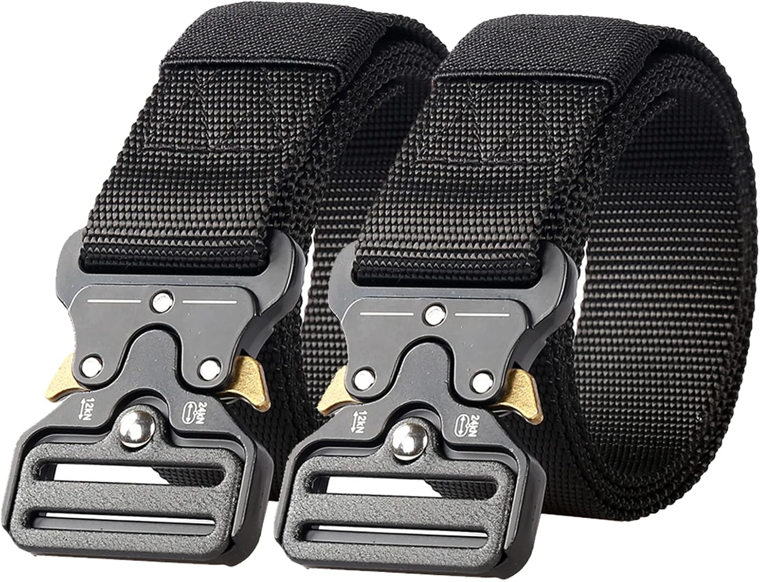 Amazon.com: AMIPH 2 Pcs Men's Tactical Belt, 1.5 in Heavy Duty Military ...