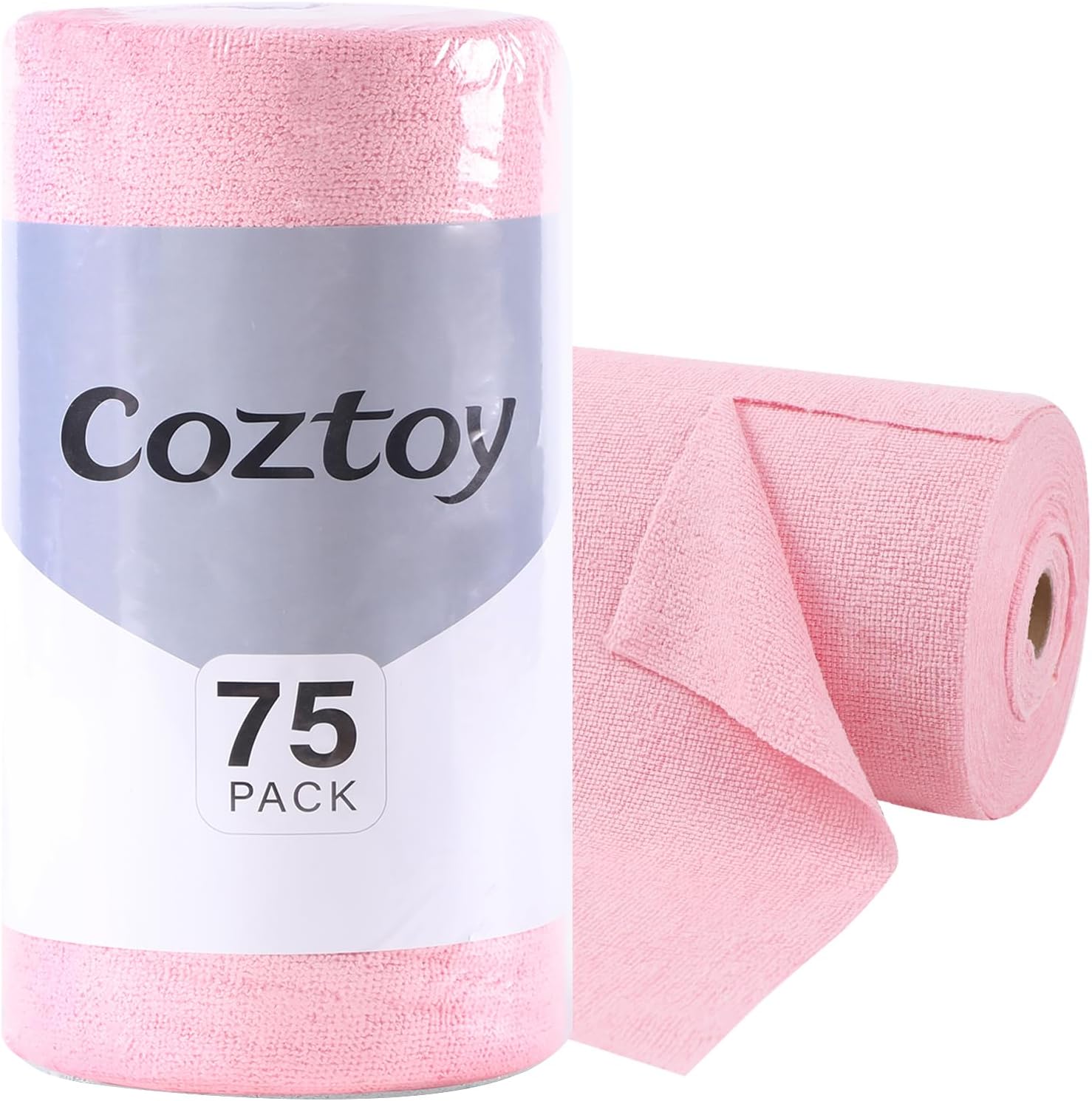 Amazon.com: Coztoy Microfiber Cloth Roll 75 Pack, 180GSM, Tear Away ...
