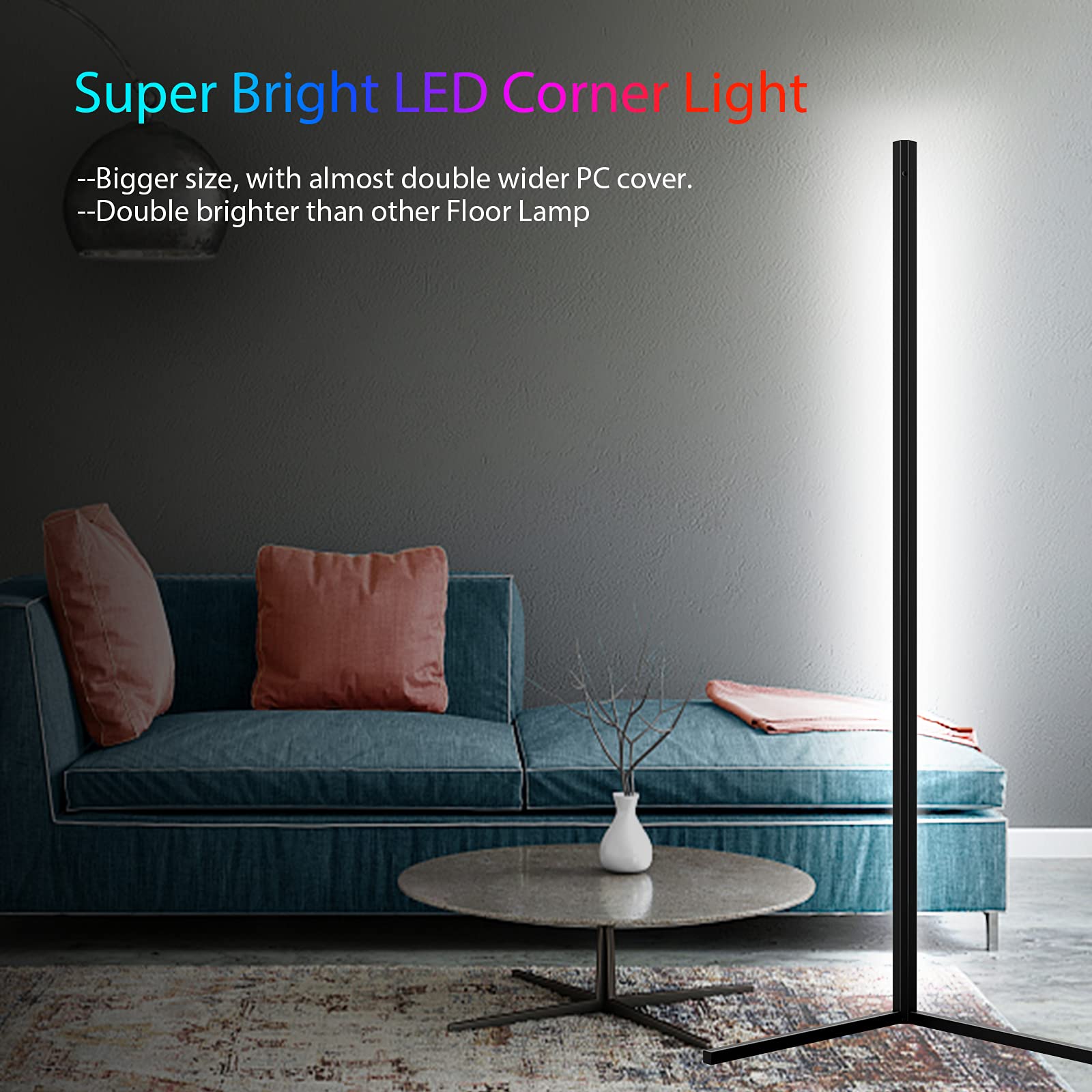 Snapklik.com : MODERN LED Corner RGB Floor Lamp,Updated Bigger Size ...