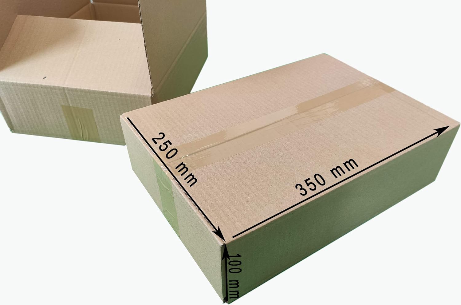 50 Falt Kartons 350x250x100 mm Päckchen bis 2 kg Versandkartons DHL ...