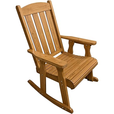 Amazon.com: DJL Antique Wood Outdoor Rocking Log Chair Wooden Porch ...