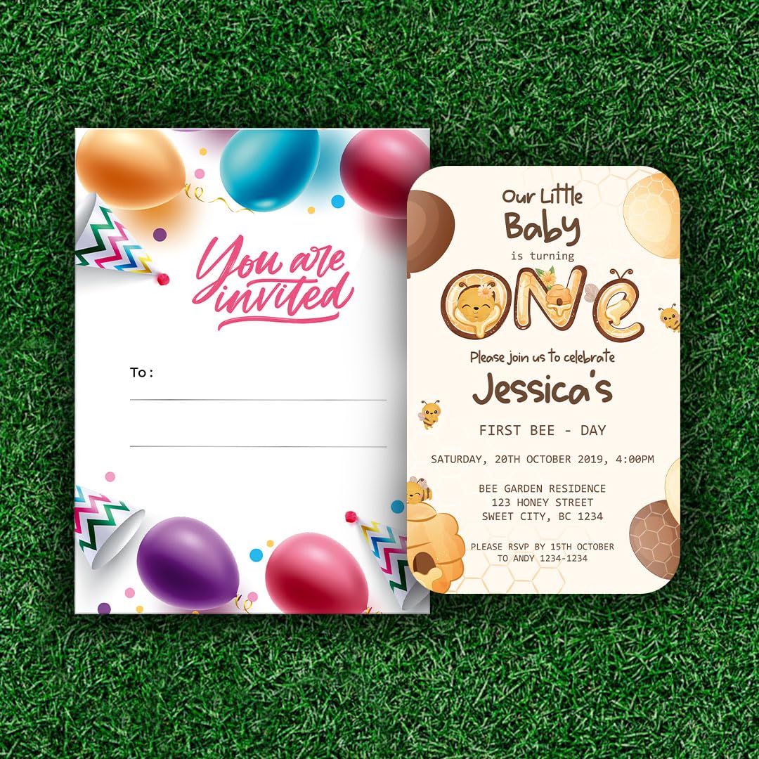 Creative First Birthday Invitation