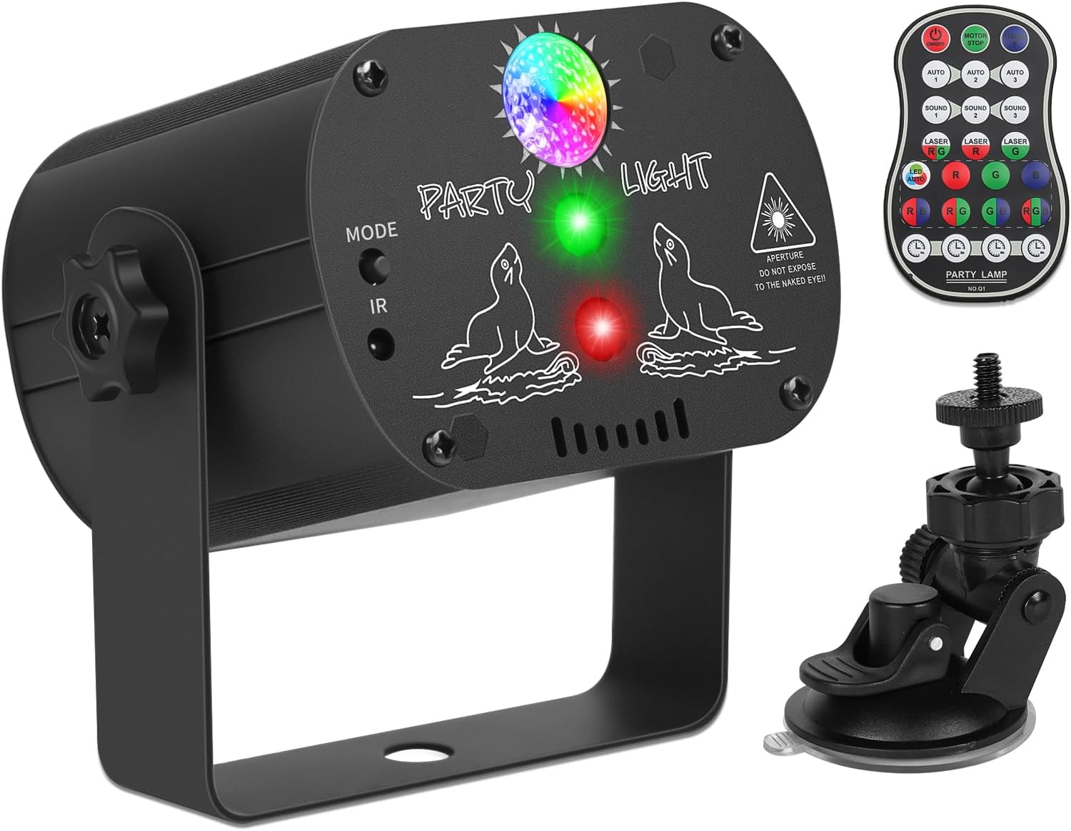 Amazon.com: POCOCO DJ Disco Stage Party Lights, Sound Activated Laser ...